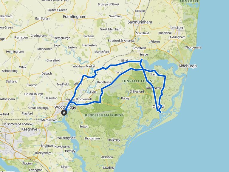 Woodbridge to Snape Maltings and Orford loop — Suffolk Coast and Heaths ...